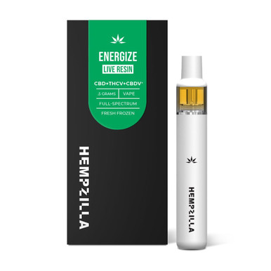 Hempzilla Energize CBD + THCV + CBDV Live Resin Disposable Vape Pen ...