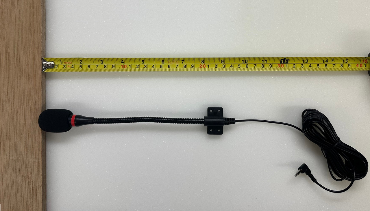 ECS SoundFlex Panel Mount Gooseneck 3.5 mm Uni-Directional Microphone ...