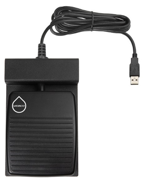 ECS Hands-Free Waterproof USB Single Button Press and Release Dictation ...