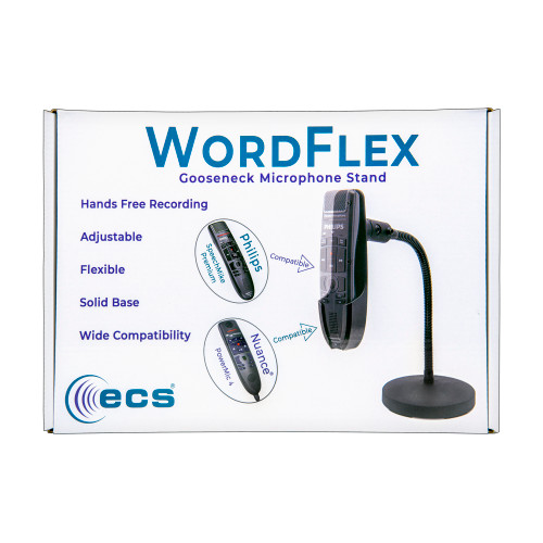 WordFlex Gooseneck Mic Holder For Philips SpeechMike & Nuance PowerMic® 4