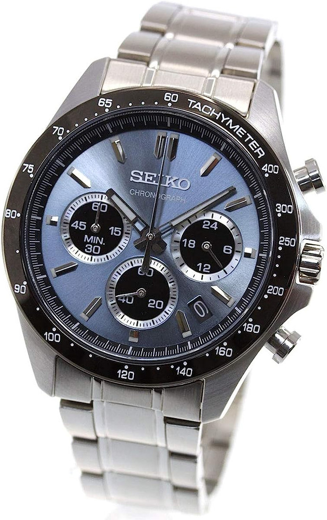 Seiko Spirit Chronograph Gray Sunburst Dial SBTR027 - Shopping In Japan Net