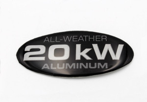 Generac 20Kw Badge-Oval Hsb-Alum 0G8504H - Gensys Parts DIY