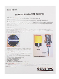 Generac H&G Panel Coolant Level Sensor PIB0908GALL - Gensys Parts DIY