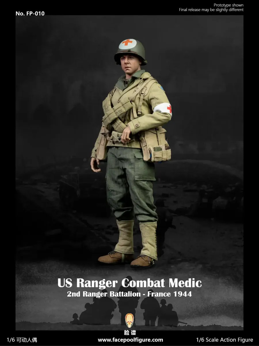 Facepool WWII US Ranger 1944 Combat Medic FP-010
