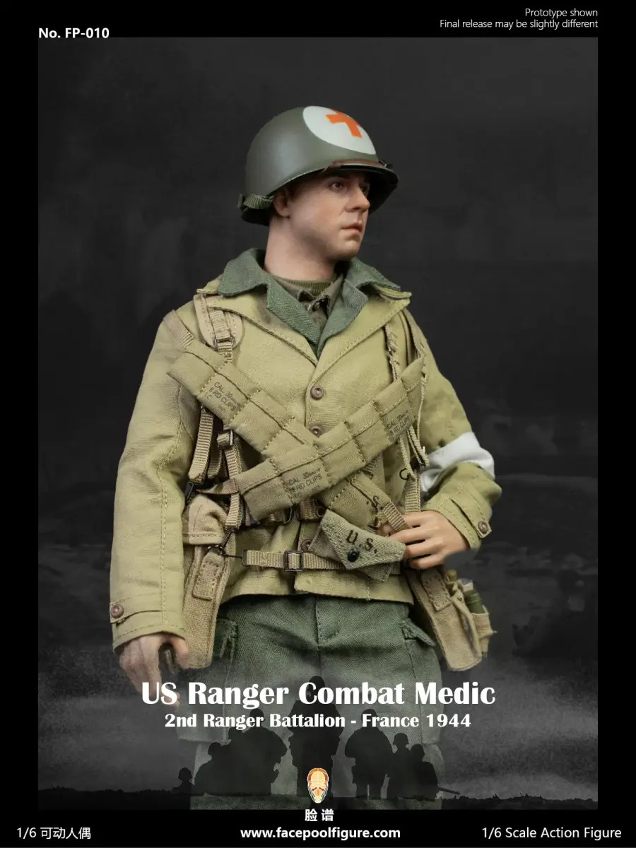 Facepool WWII US Ranger 1944 Combat Medic FP-010