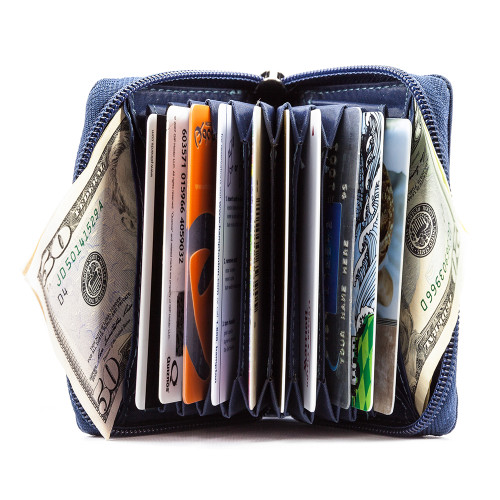 Ultra-Thin 11-pocket Polka Accordian Card Case - Big Skinny