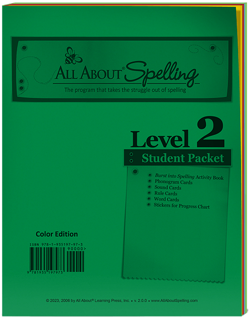 All About Spelling Level 2 Student Packet - All About Learning Press, Inc.