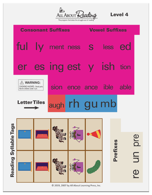 Letter Tiles - All About Learning Press, Inc.