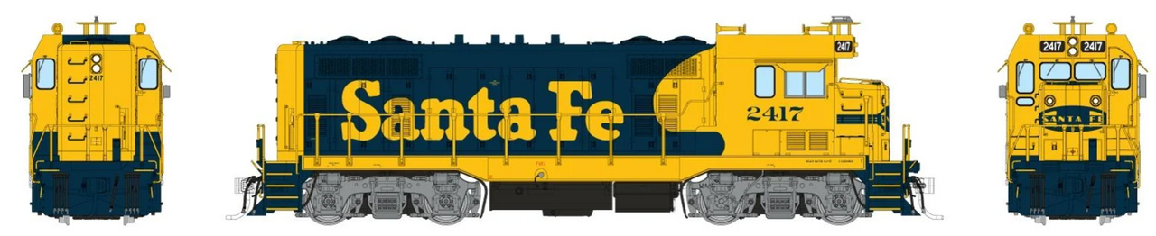 Rapido 70605 ATSF CF7 w/ Square Cab (DC/DCC/Sound): AT&SF - Yellow ...