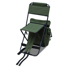Abode Camping Hiking Travel Rucksack Folding Festival Stool Seat Back ...