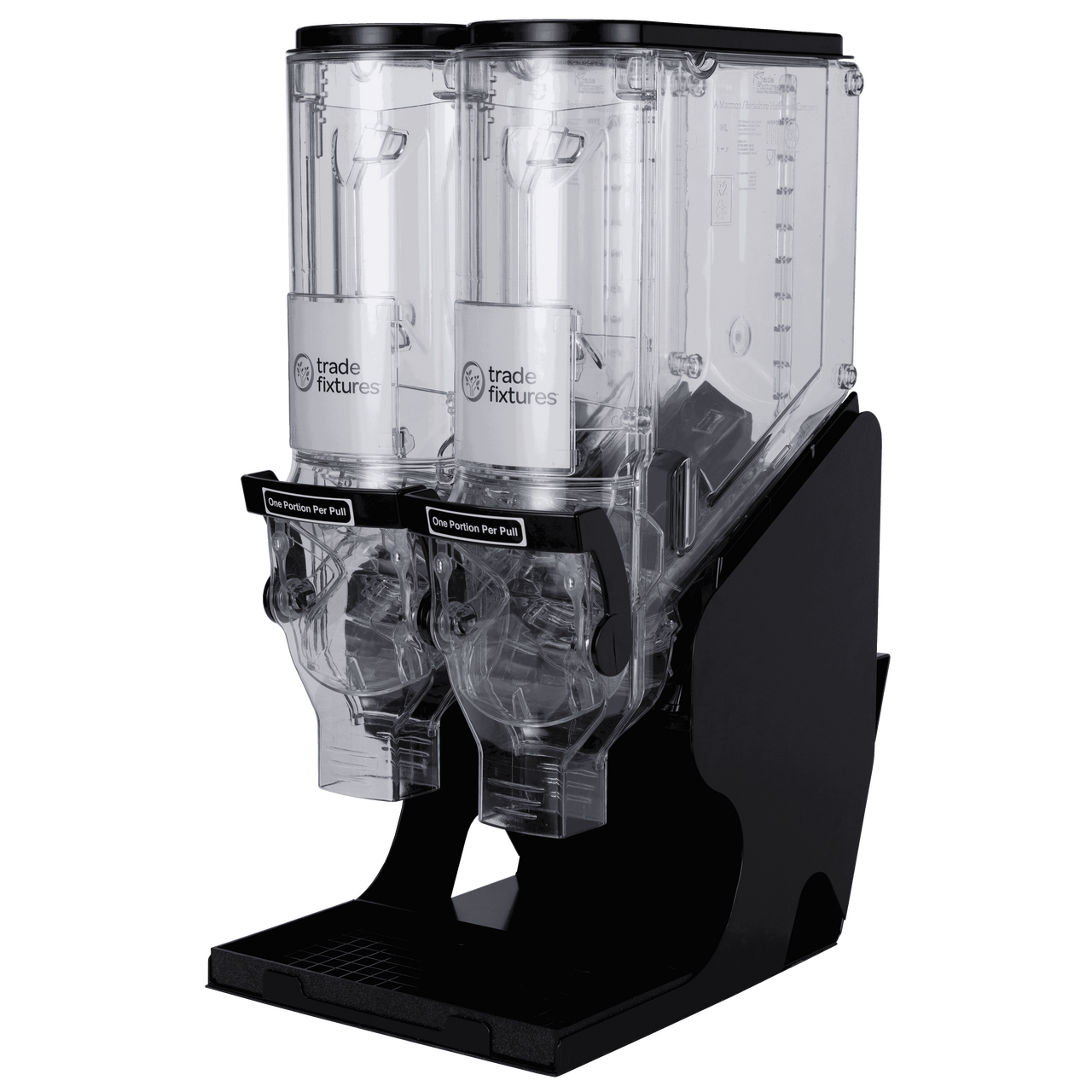 Portion Control, Buffet Dispenser, Catch Tray, with 2 Gravity Fed Bins