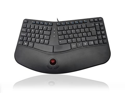 Combo Contour "A" Shaped Keyboard with inbuilt Trackball mouse ...