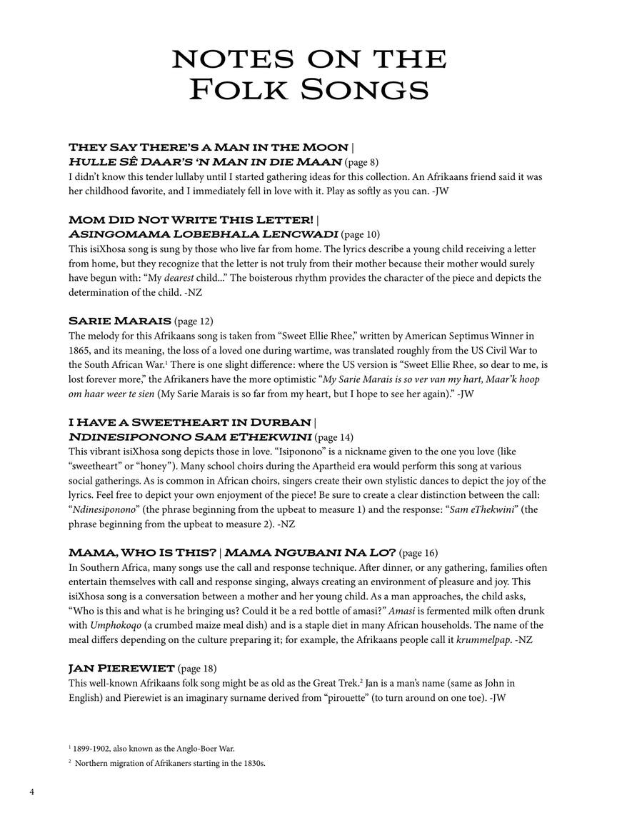 South African Folk Songs Collection - Intermediate Piano Solo Songbook ...