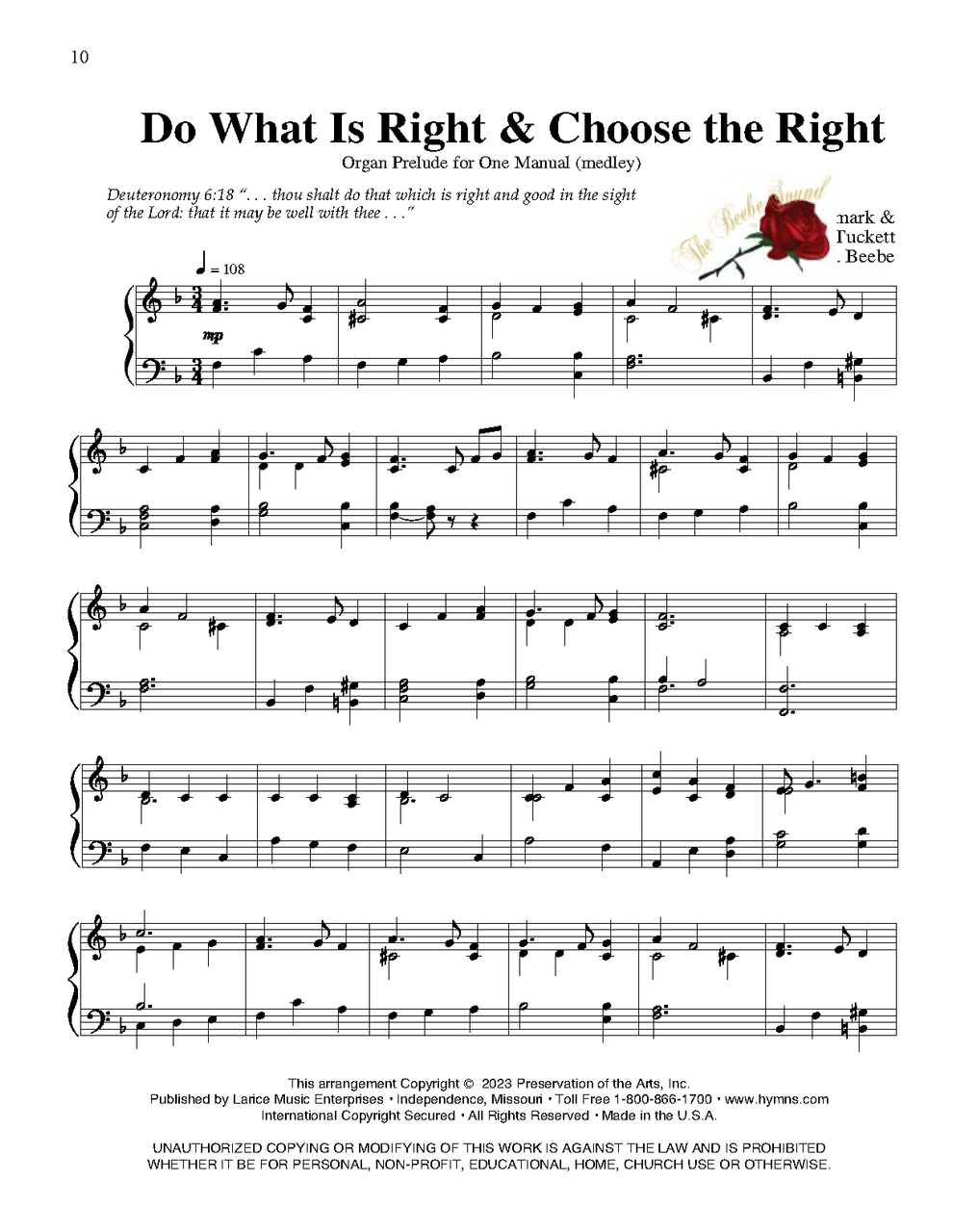 Hymns of Reverence Volume 3 - LDS Organ Songbook - Linton-MILANO Music
