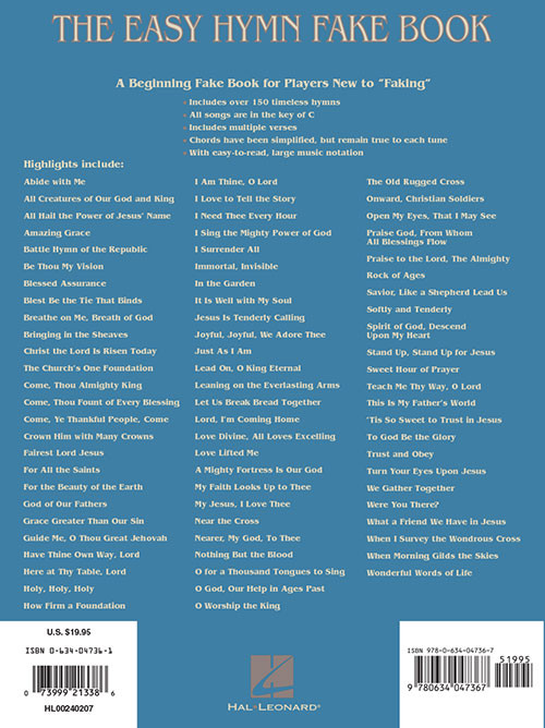 Easy Hymn Fake Book - Key of C - Linton-MILANO Music