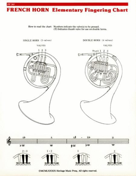 Elementary Fingering Chart - French Horn - Linton-MILANO Music