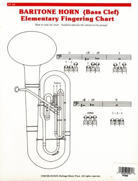 Elementary Fingering Chart - Baritone Horn (Bass Clef) - Linton-MILANO ...