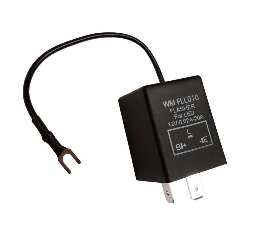 12V Electronic Signal Flasher Module Relay w/ Ground Wire for LED ...