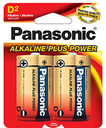 Panasonic Alkaline Plus Power “D” Size 2-Pack Blister