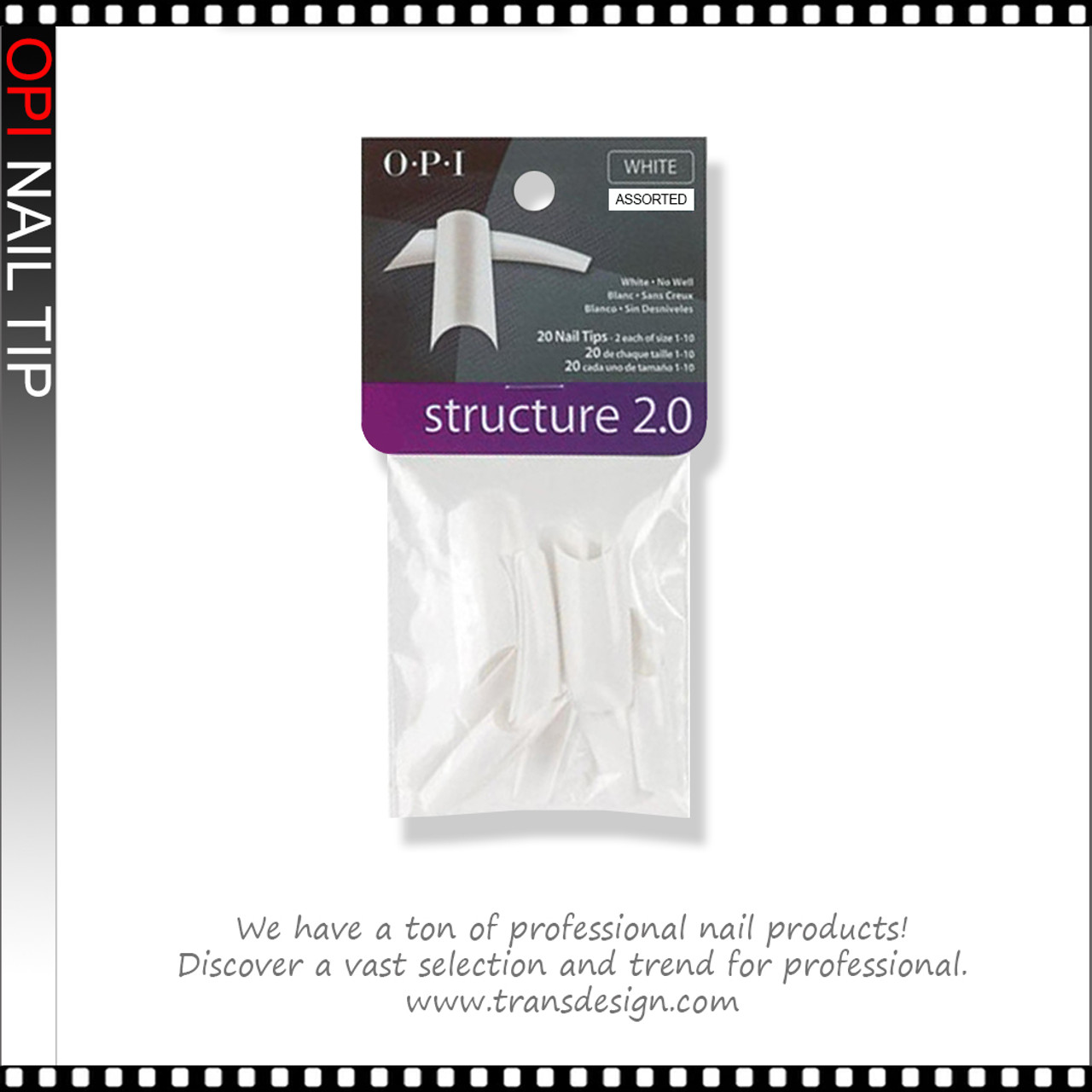OPI TIP Structure White, Assorted 20ct/Pack * - TDI, Inc