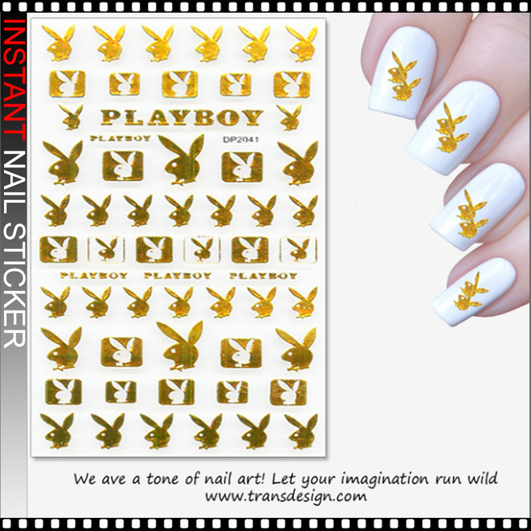 NAIL STICKER Brands Name Gold PLAYBOY DP2041 TDI Inc nail-sticker-brands-name-gold-playboy-dp2041-tdi-inc