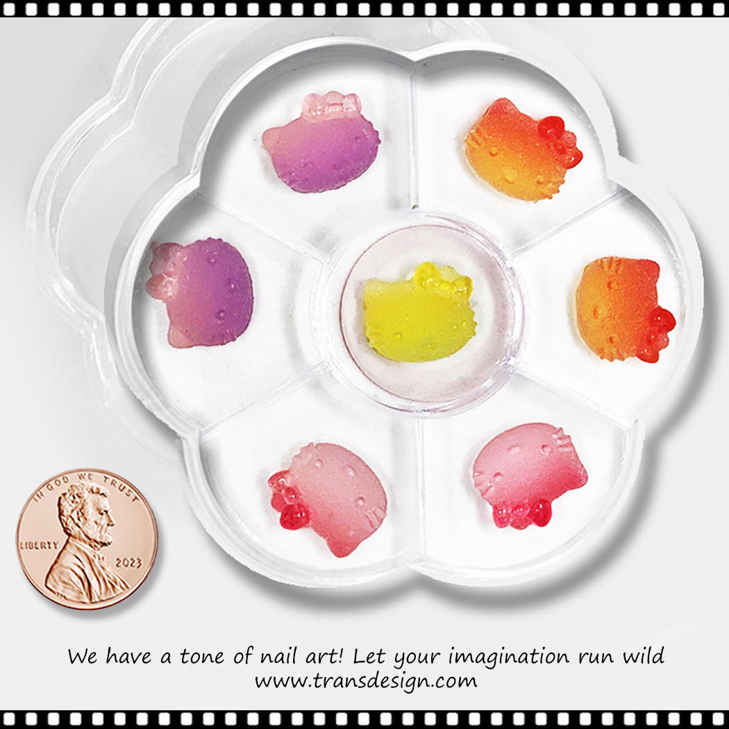 NAIL CHARM RESIN Sugar Gummy Hello Kitty 7/Case - TDI, Inc