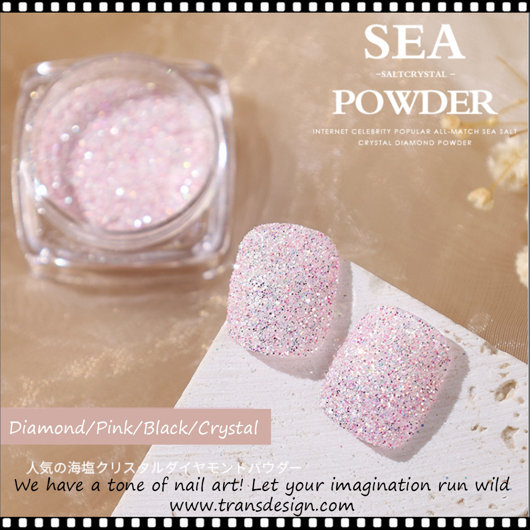 GLITTER Aurora Sea Salt Diamond, Pink, Black & Crystal 10g/Jar - TDI, Inc