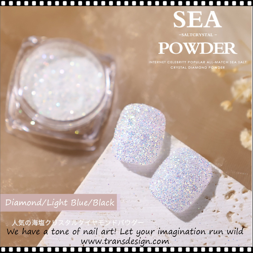 GLITTER Aurora Sea Salt Diamond, Light Blue & Black 4g. - TDI, Inc
