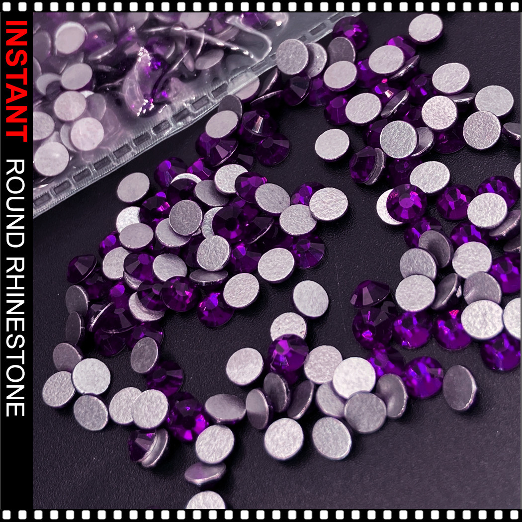 Purple Rhinestone Borders 3D Rhinestone French Border Candy Heart