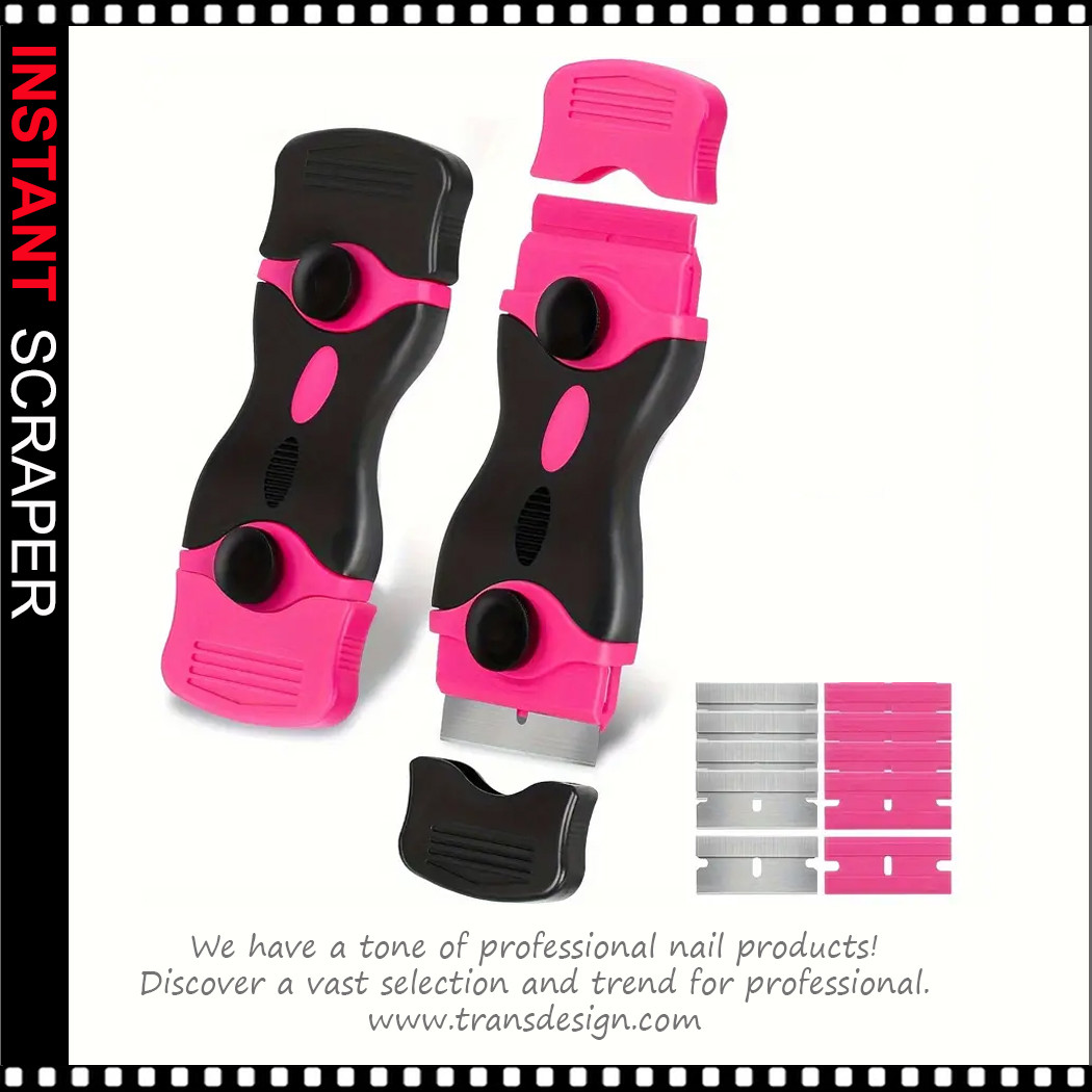 INSTANT SCRAPER Double Edge Razor Blade Set, Neon Pink - TDI, Inc