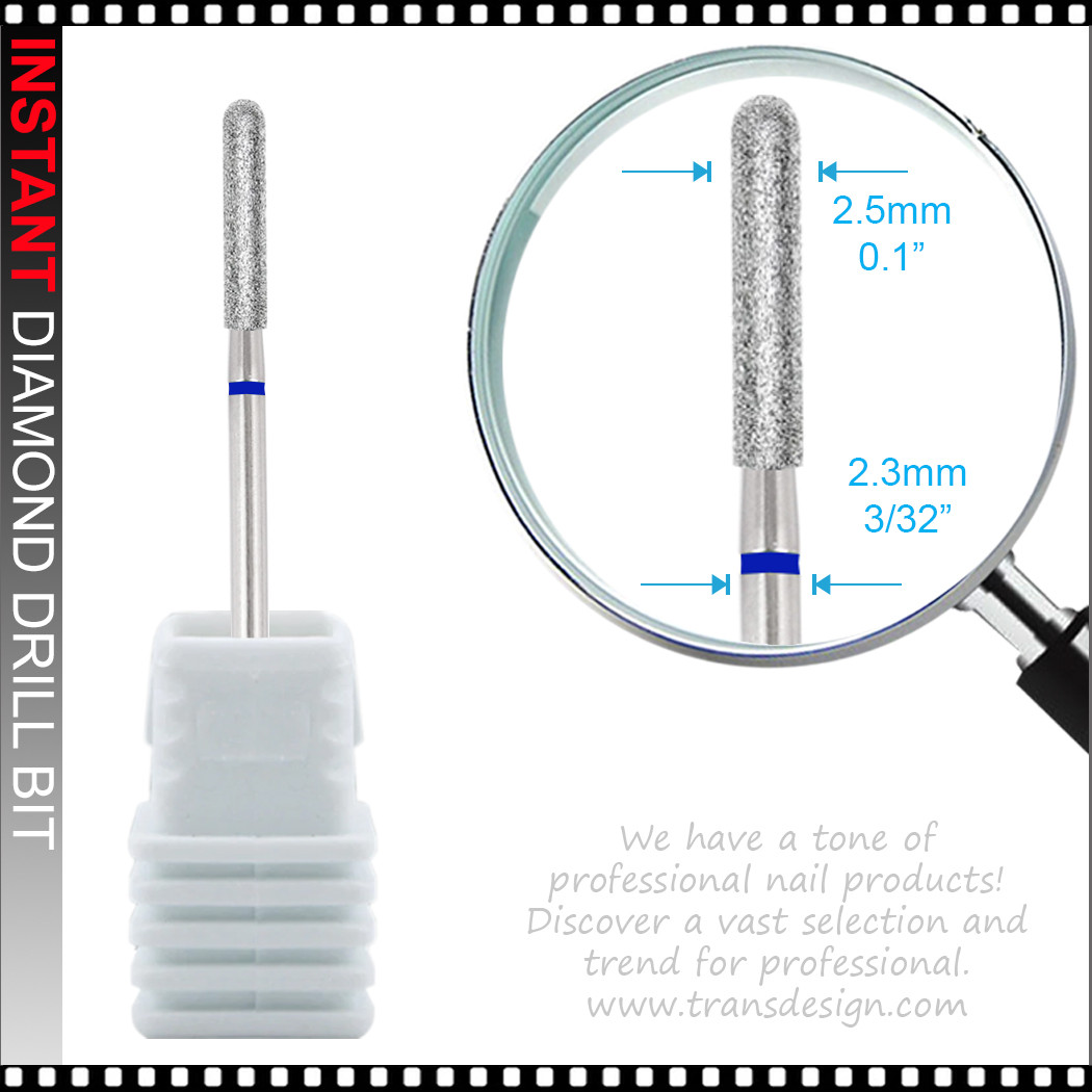 INSTANT DIAMOND BIT Cylinder Medium 2.5mm Diameter 3/32" Shaft - TDI, Inc