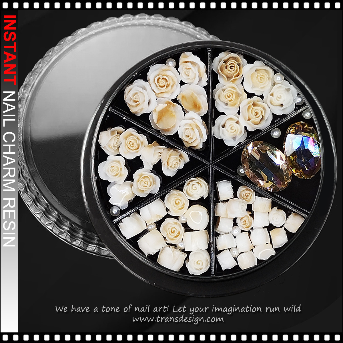 NAIL CHARM Roses Set Assorted/Case #08 - TDI, Inc