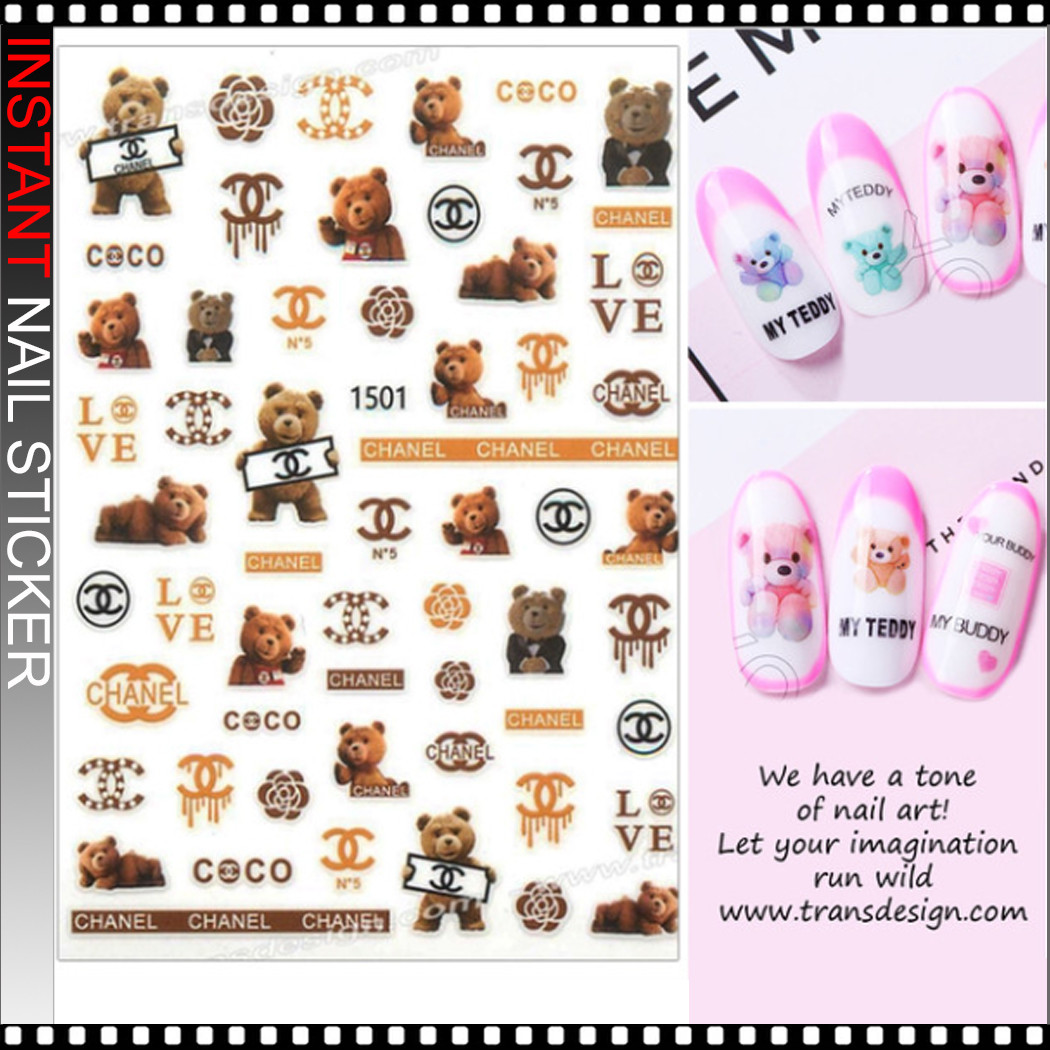 NAIL STICKER Brands Name CHANEL & Ted the Bear #1501 - TDI, Inc