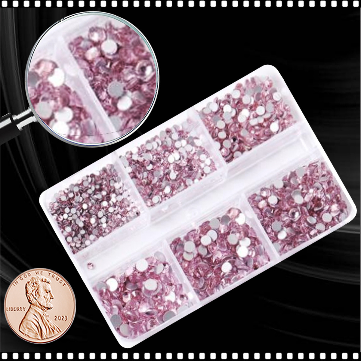 RHINESTONE CRYSTAL Round, Light Rose 1000/Case #SZCT-042 * - TDI, Inc