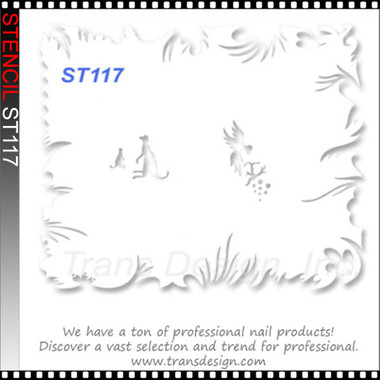 Stencil ST117 Kangaroo & Abstract Designs - TDI, Inc