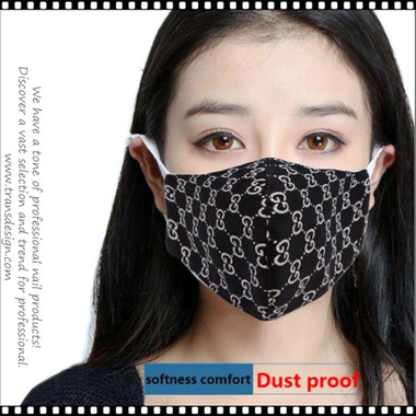 Reusable Face Mask Black "GG" Pattern - TDI, Inc