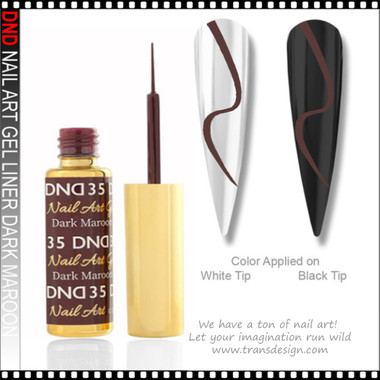 DND Nail Art Gel Dark Maroon 0.25oz. #80762 - TDI, Inc