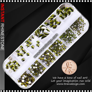 RHINESTONE CRYSTAL Olive Assorted Over 600/Case ZSH-254 - TDI, Inc