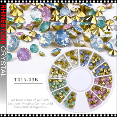 RHINESTONE CRYSTAL Round, Assorted Color #TA016-03B * - TDI, Inc