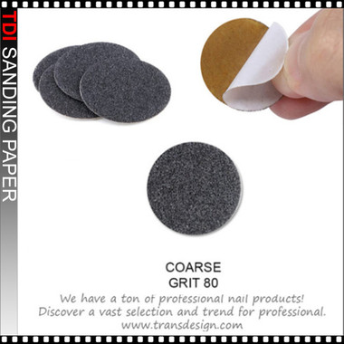 TDI Replacement Sanding Paper 1" Diameter, Coarse 80 Grid 20/Pack - TDI ...