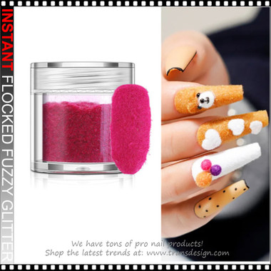 INSTANT Flocked Fuzzy Hot Pink Glitter 10 ml/Jar - TDI, Inc