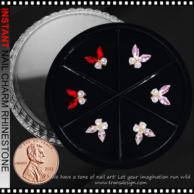 NAIL CHARM RHINESTONE Bunny Ears 6/Case - TDI, Inc