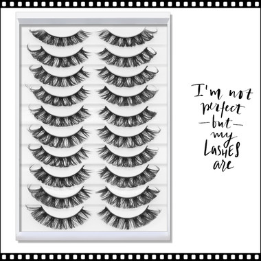 Russian Strip , DD-Curl, Long, Voluminous Curly Cross Cluster Lashes ...