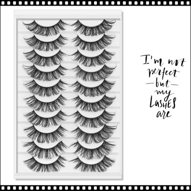 INSTANT EYELASH Russian Strip , DD-Curl, Voluminous Curly Cross Cluster ...