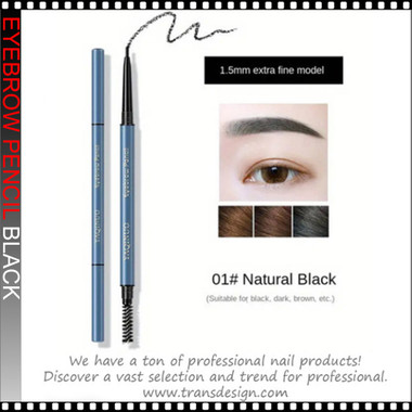 EYEBROW PENCIL Ultra Thin, Water Proof Natural Black Color #01 - TDI, Inc