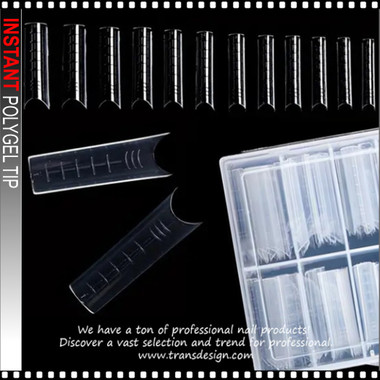 POLYGEL TIP Form, X-Long, Straight, Square Shape, Clear, 12 Size, 120 ...
