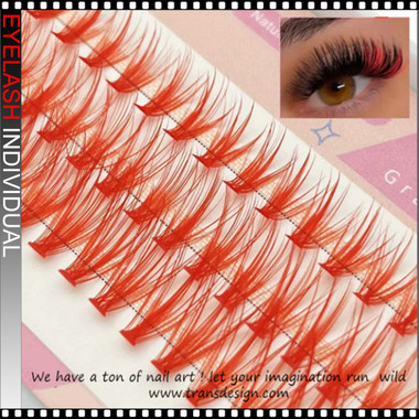 EYELASHES Individual Extensions Colored 3Row-RED-10/12/14mm - TDI, Inc