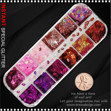 GLITTER Assorted Hologram Lip Case - TDI, Inc