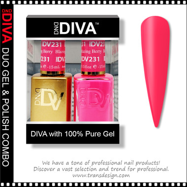 DIVA Gel Polish Duo - #231 Blazing Berry - TDI, Inc