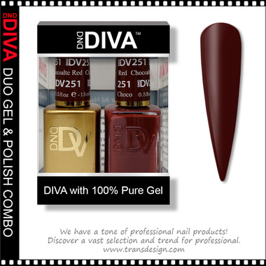 DIVA Gel Polish Duo - #251 Chocolate Red - TDI, Inc
